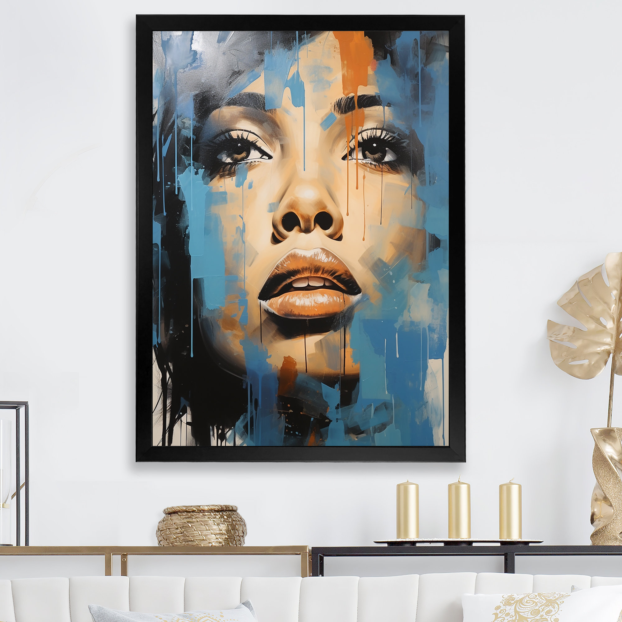 Design Art Azure Aaliyah Portrait I - Celebrity Wall Decor_105711 | Wayfair