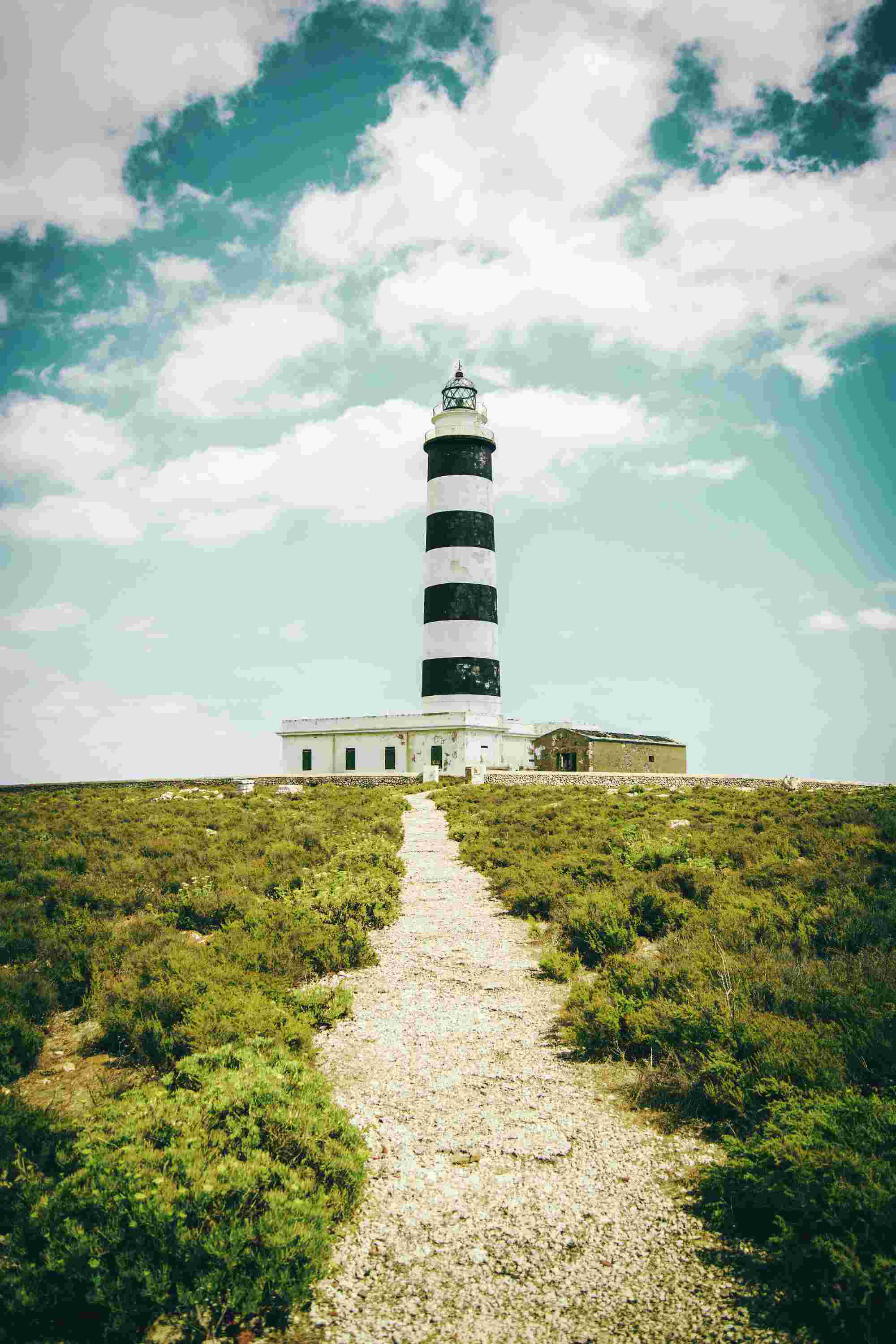 Breakwater Bay Black And White Lighthouse With Path | Wayfair