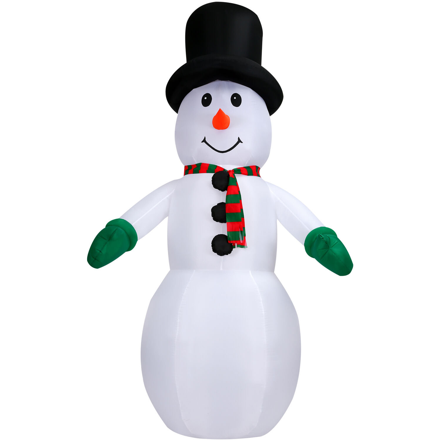 Fraser Hill Farm Christmas Time 10-Ft. Inflatable Snowman With LED ...