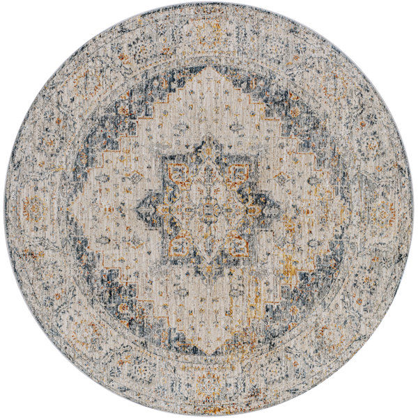 Bungalow Rose Dienne Oriental Camel/Navy/Orange Area Rug & Reviews ...