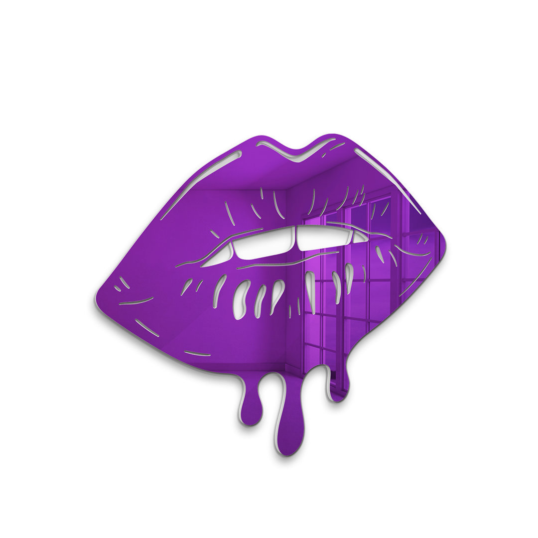 Ebern Designs Melting Dripping Lips Acrylic Wall Décor & Reviews | Wayfair