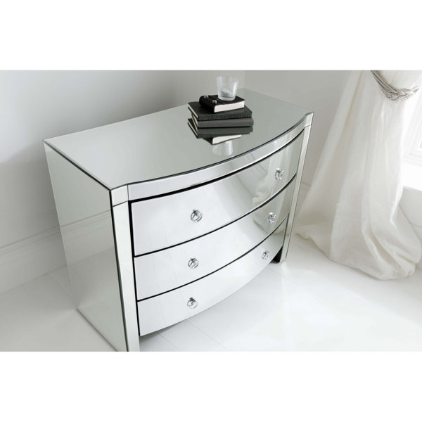Homes Direct 365 Florence Mirrored Chest 3 Drawer | Wayfair.co.uk
