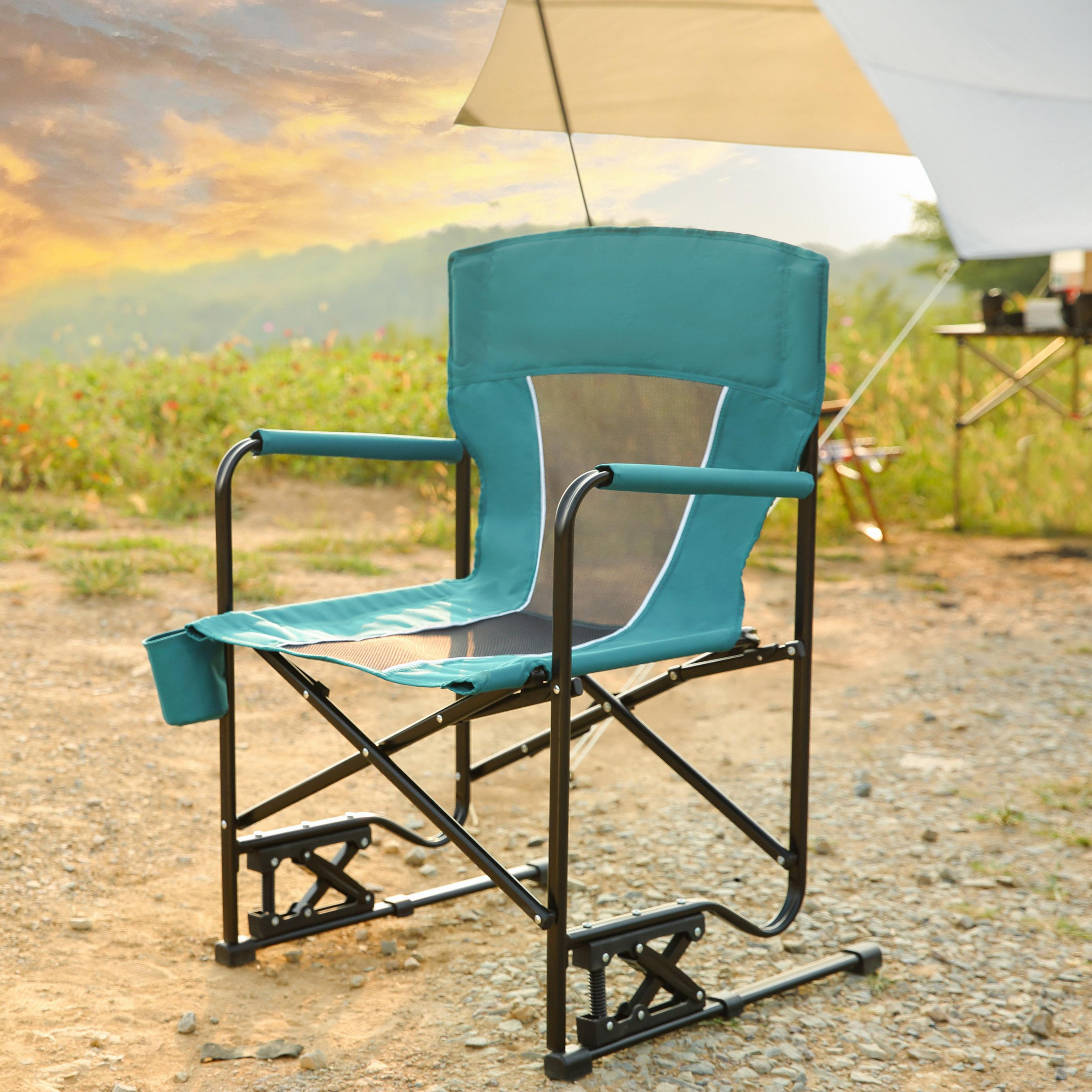 Arlmont & Co. Rocking ChairCamping ChairPortable Folding Rocking Chair ...