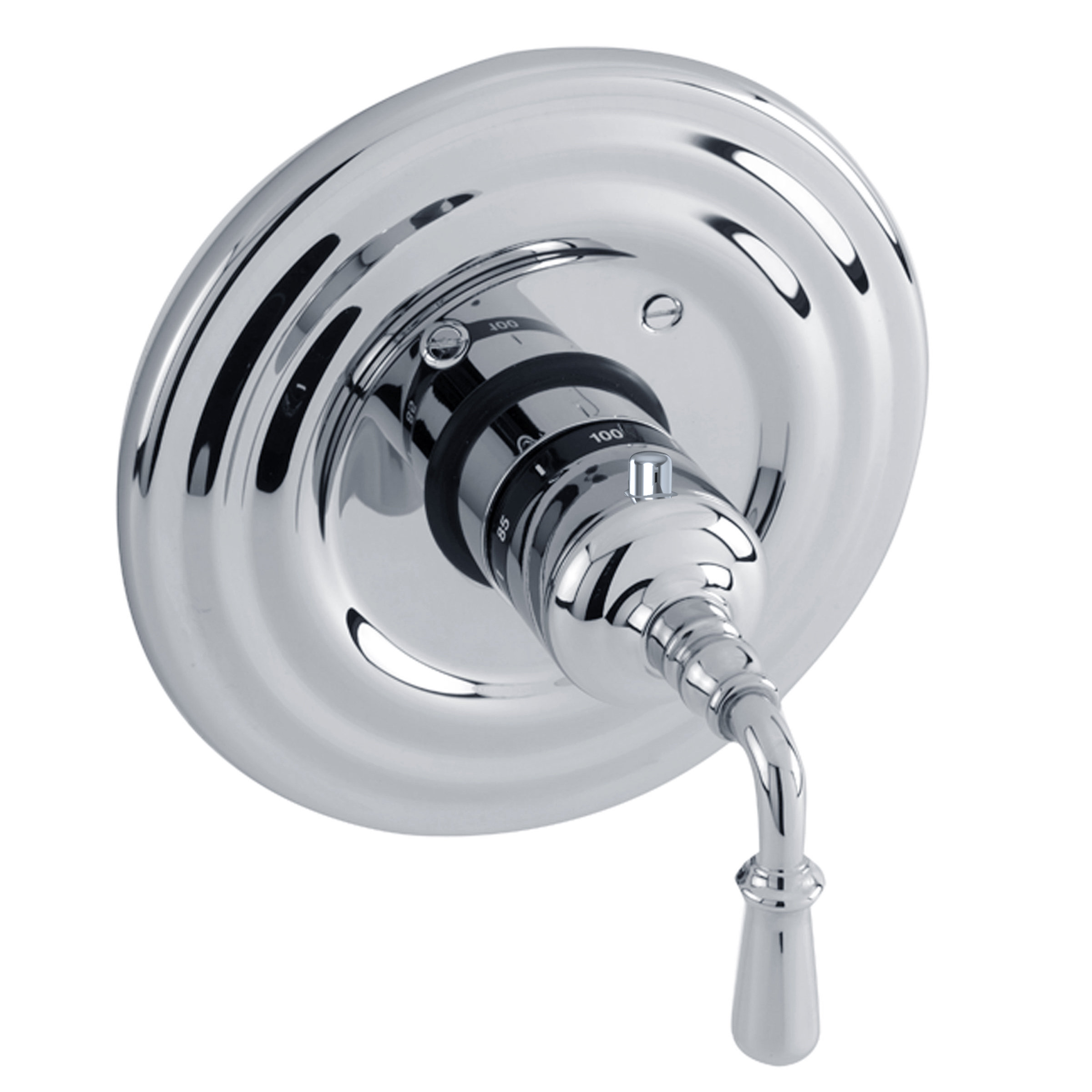 Newport Brass Bevelle 3/4" Round Thermostatic Trim Plate With Handle ...