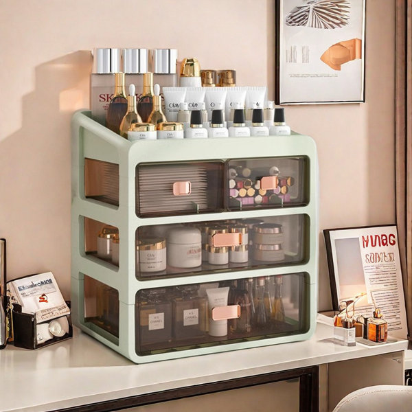 Rosem May Large Capacity Desktop Beauty Organizers Plastic Makeup ...