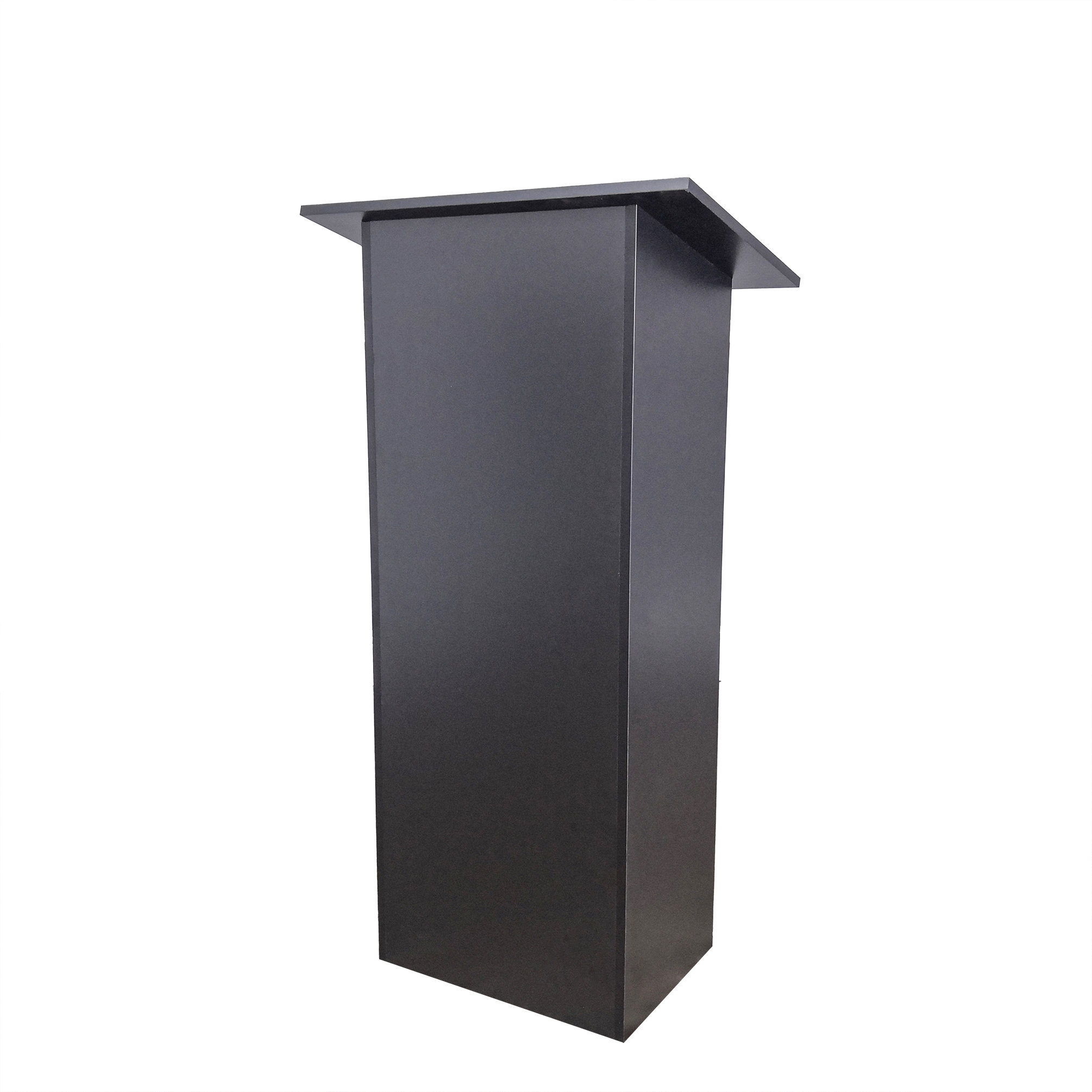 FixtureDisplays Black MDF Wood Podium Church Pulpit School Lectern ...