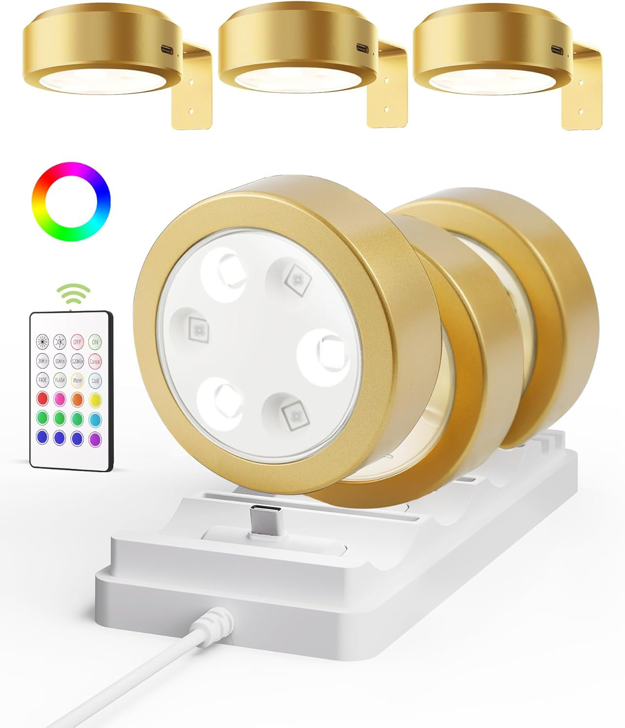 EZVALO 6 Packs Led Wall Mounted Light Wireless With Remote | Wayfair