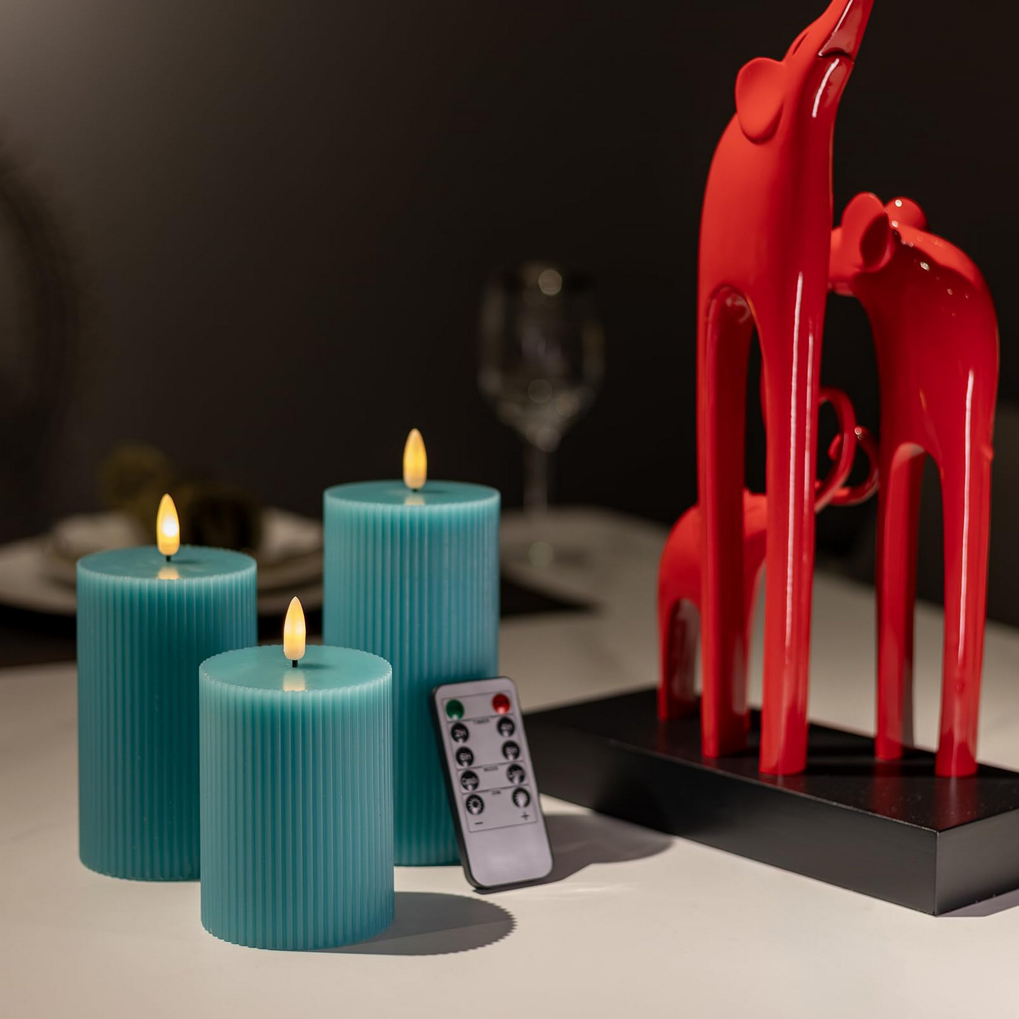 Symple Stuff Set Of 3 Led Battery Operated Candles With Remote And ...