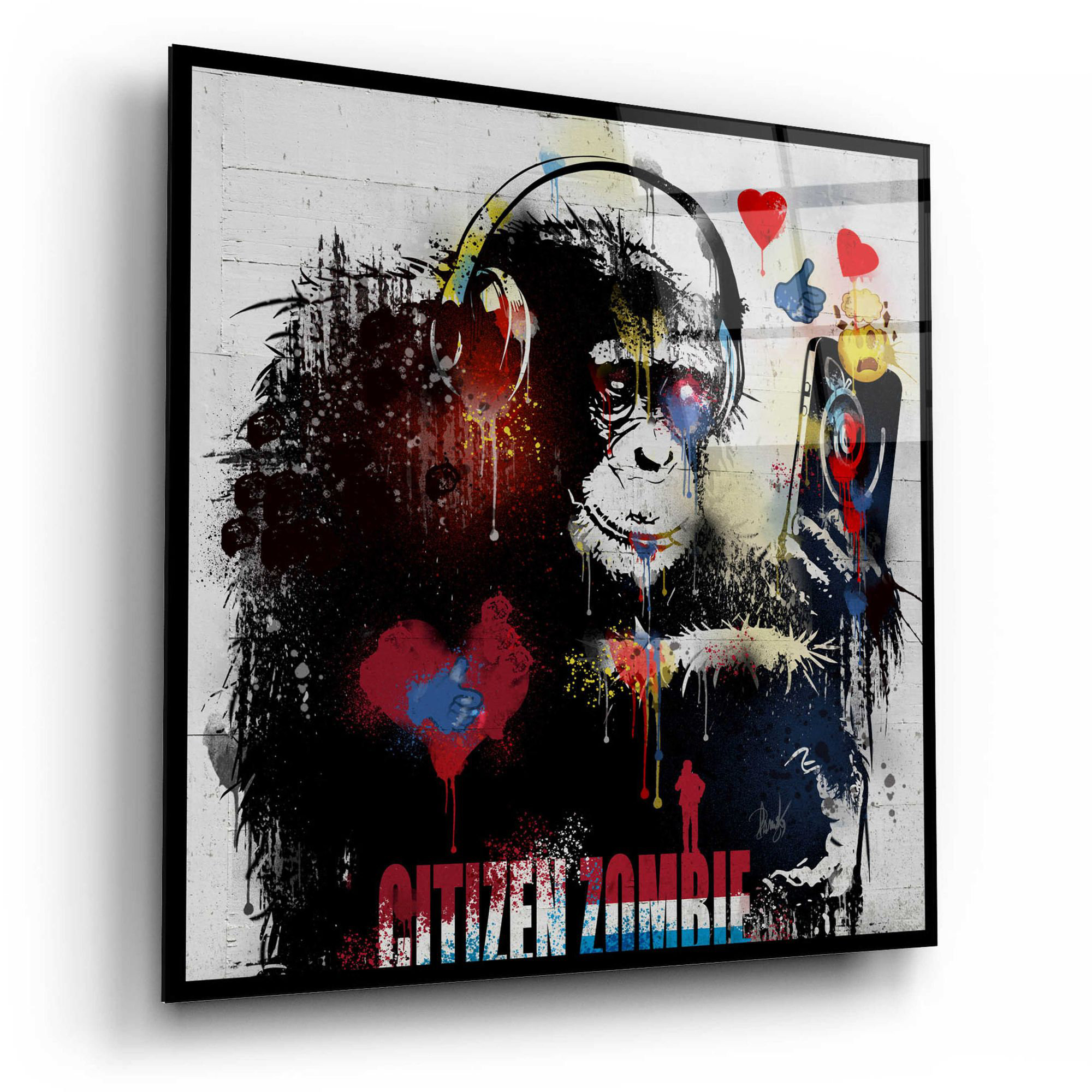 Trinx Latitude Run® 'Zombie' By Danksy, Acrylic Glass Wall Art ...