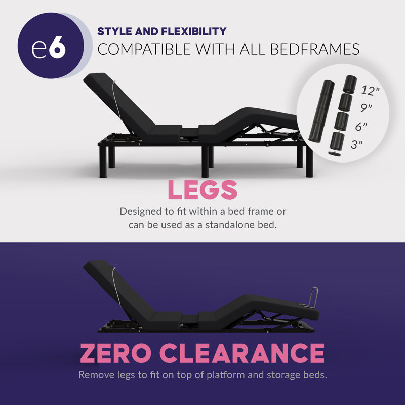Blissful Nights Adjustable Base, Wall-Glide & Reviews | Wayfair