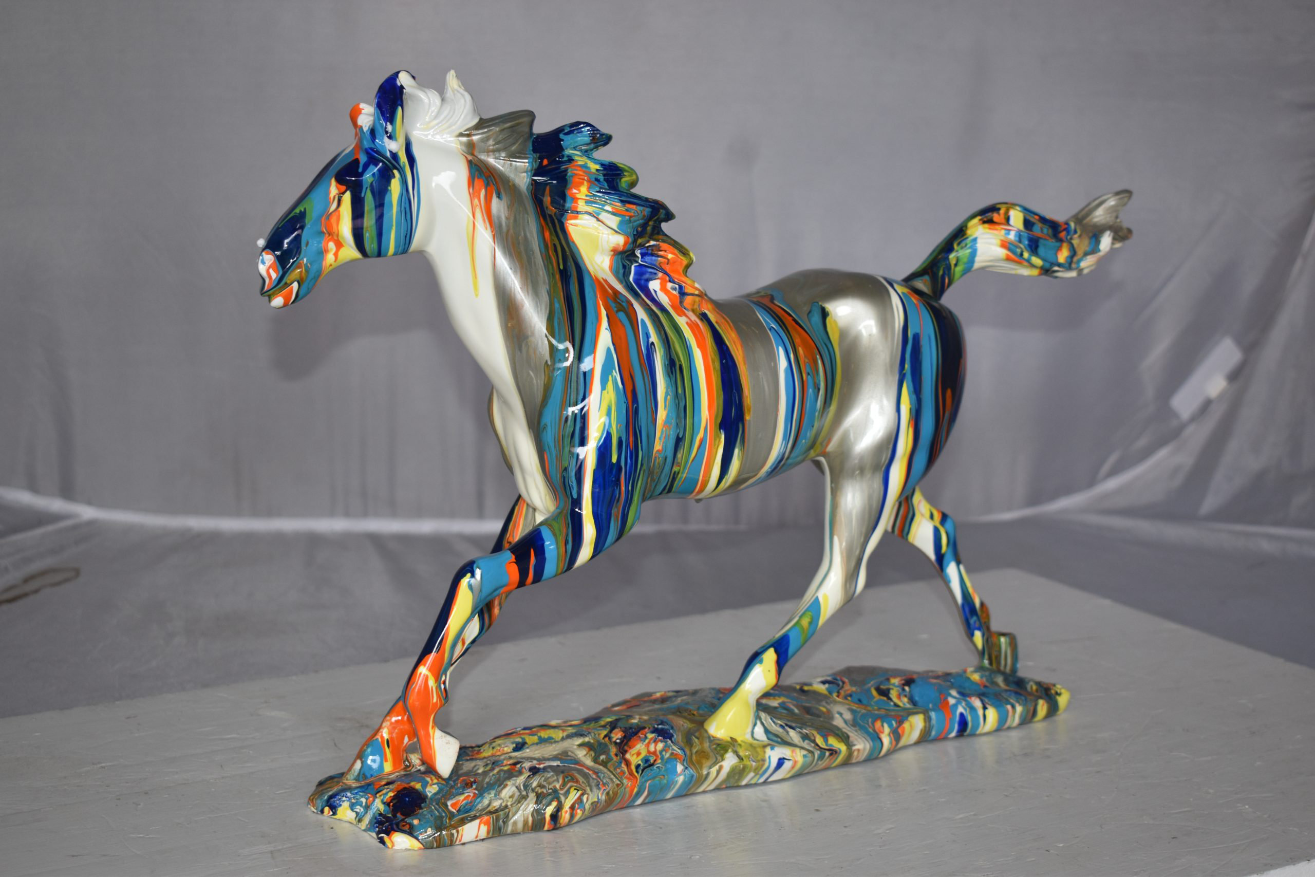 Trinx Running Horse Modern Art Graffiti Resin Statue - Hogansville ...