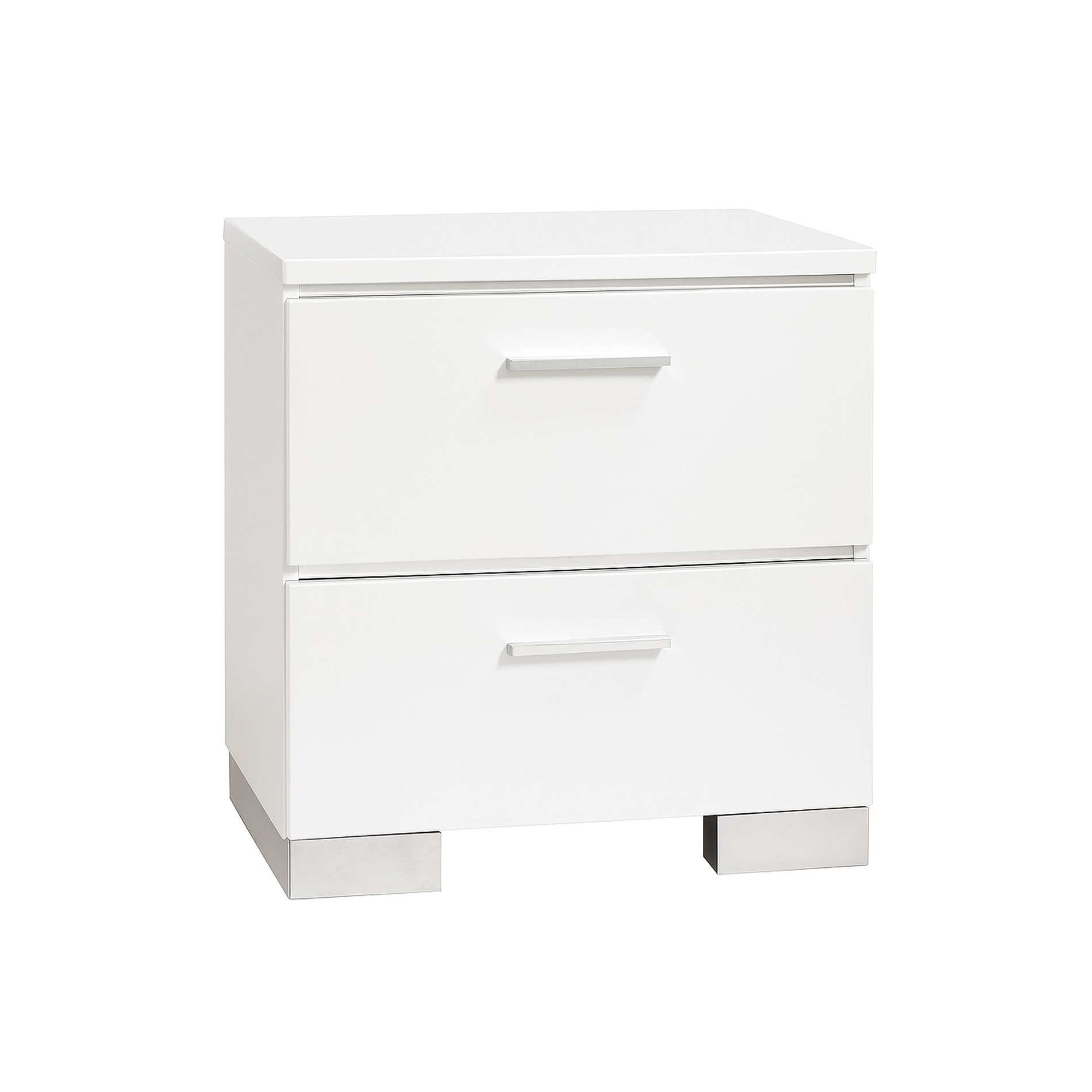 Orren Ellis Practical -Stylish White Nightstand With , Legs And 2 ...