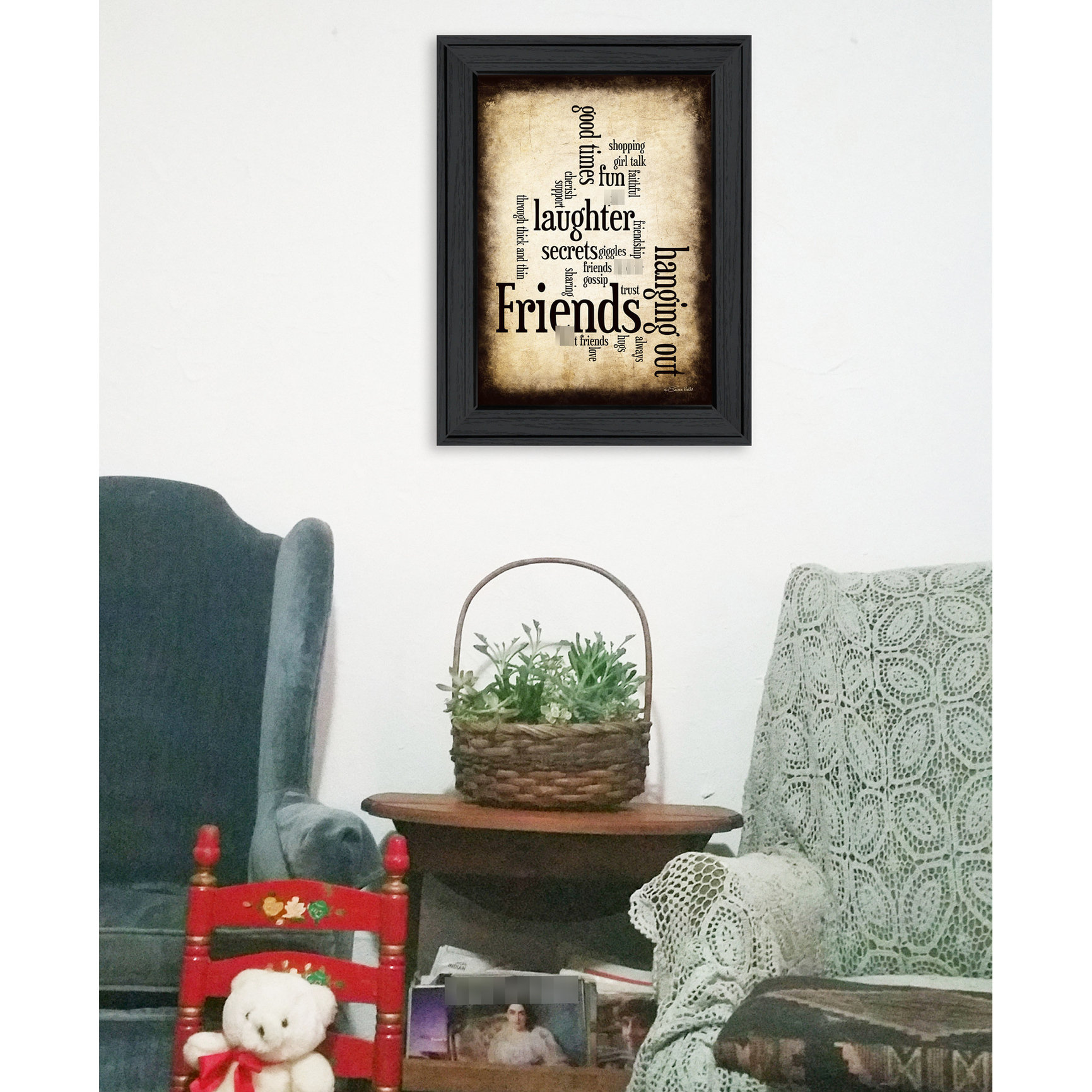 The Holiday Aisle® "friends" By , Framed Picture Art, 21"x15", 3 Lb ...