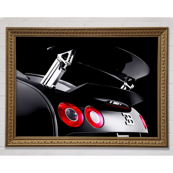Brayden Studio Bugatti Veyron Rear Gold - Single Picture Frame Print ...