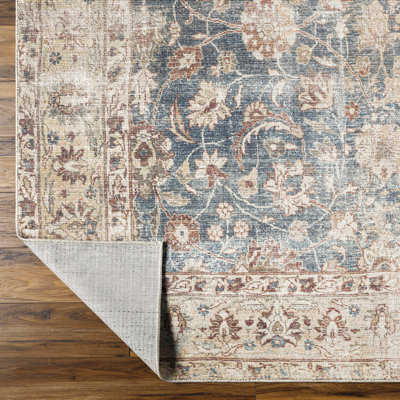 Becki Owens x Livabliss Marlene Vintage Blue/Tan Area Rug | Wayfair