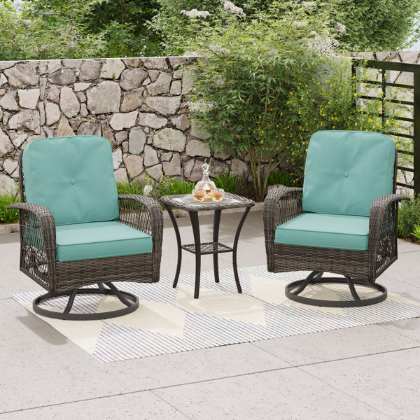 2 Person Rattan & Wicker Patio Conversation Sets You'll Love | Wayfair