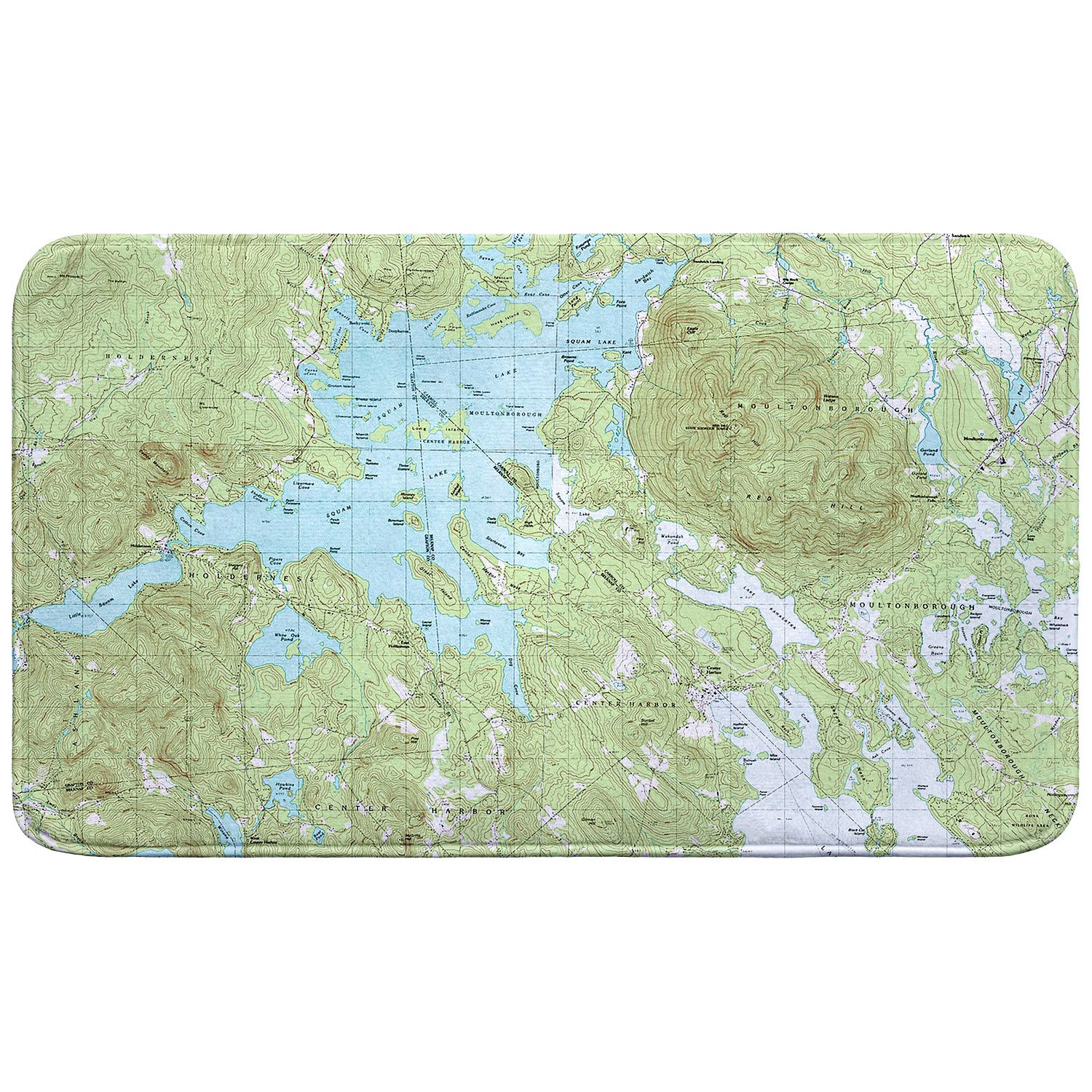 Breakwater Bay Squam Lake, NH Nautical Map Bath Mat | Wayfair