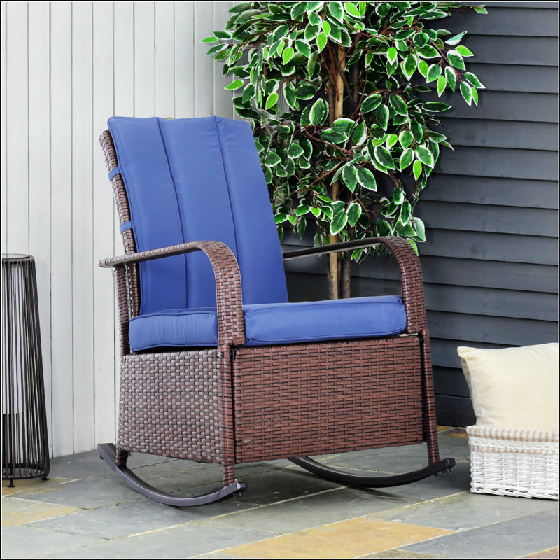 Lark Manor™ Wicker Outdoor Rocking Chair | Wayfair