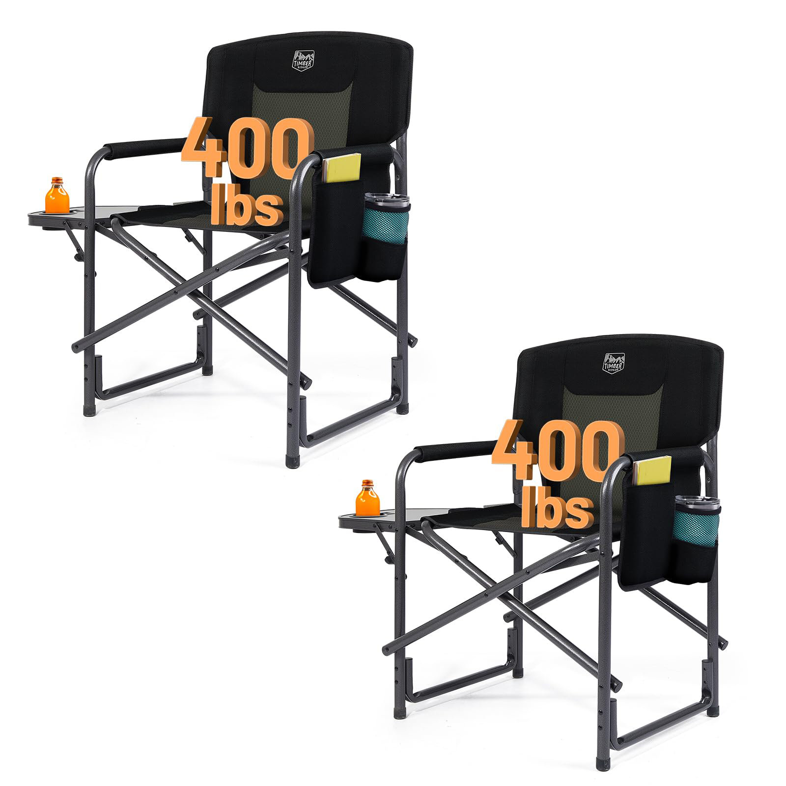 Arlmont & Co. Lightweight Oversized Camping Chair, Portable Aluminum ...