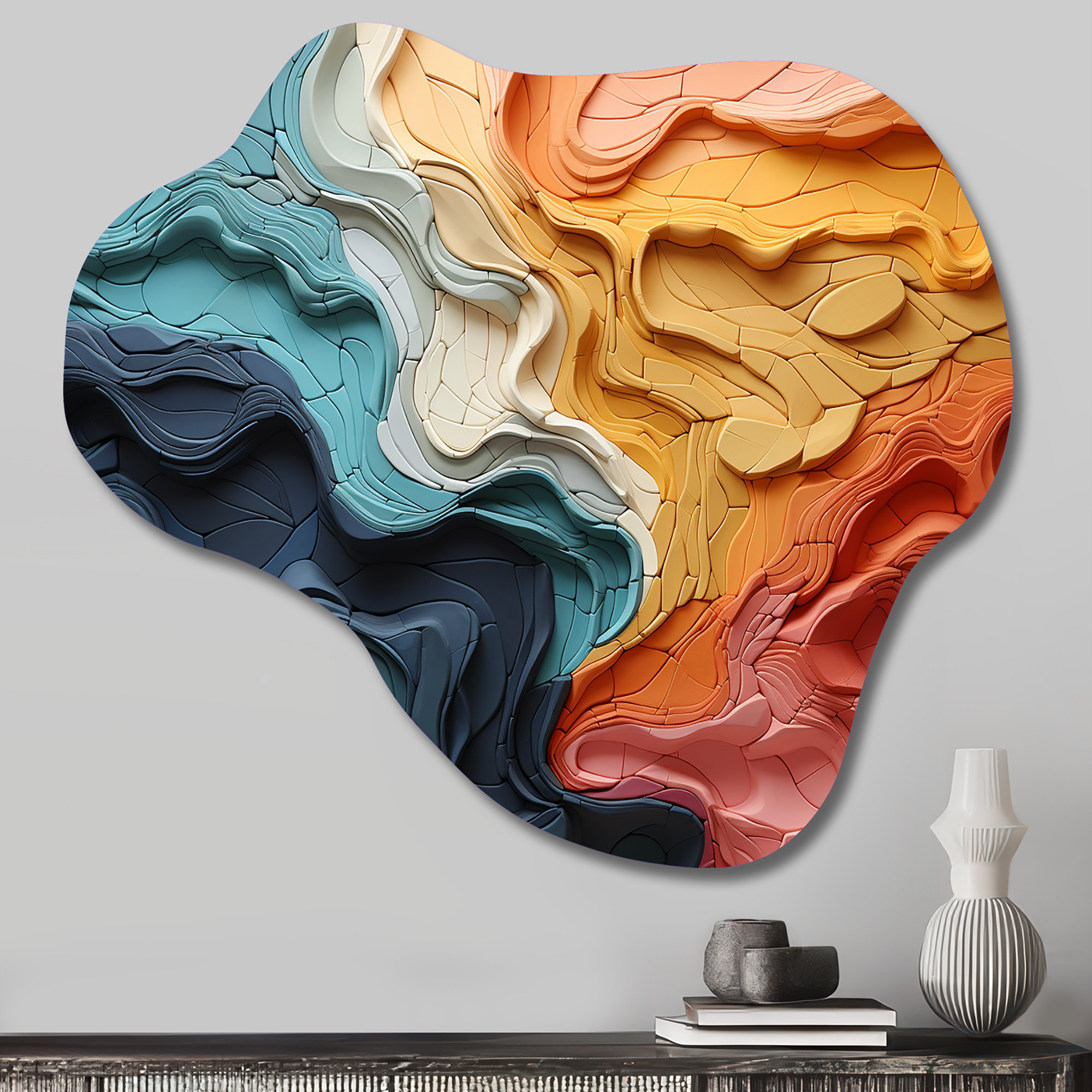 Brayden Studio Biomorphism Organic Forms IV - Cloud Biomorphism Metal ...