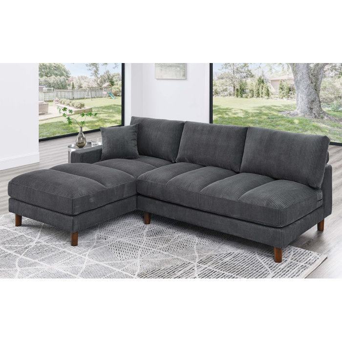 Ebern Designs Lynniah 2 - Piece Upholstered Sectional & Reviews | Wayfair