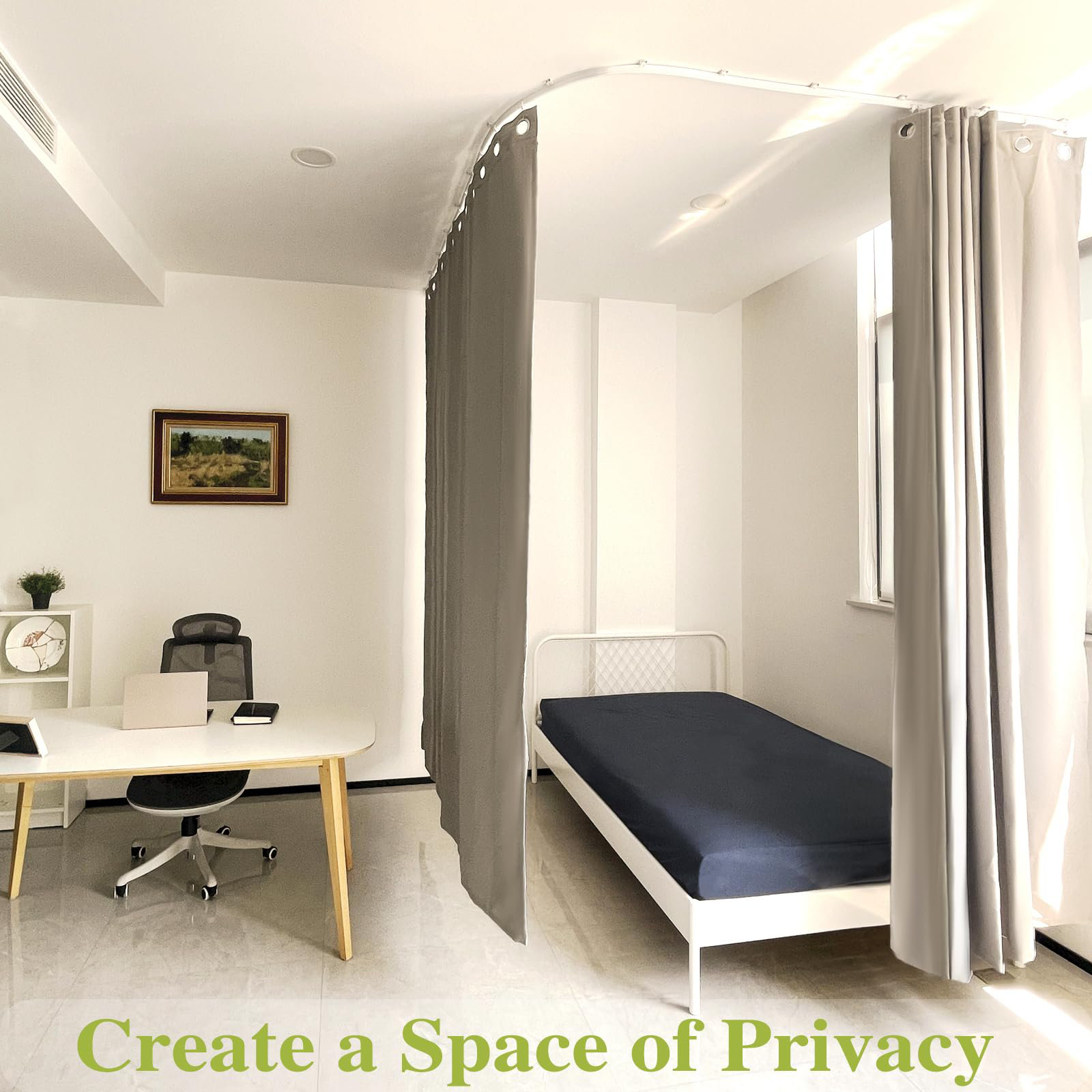 Symple Stuff Flexible Curtain Ceiling Track System, Curved Ceiling ...