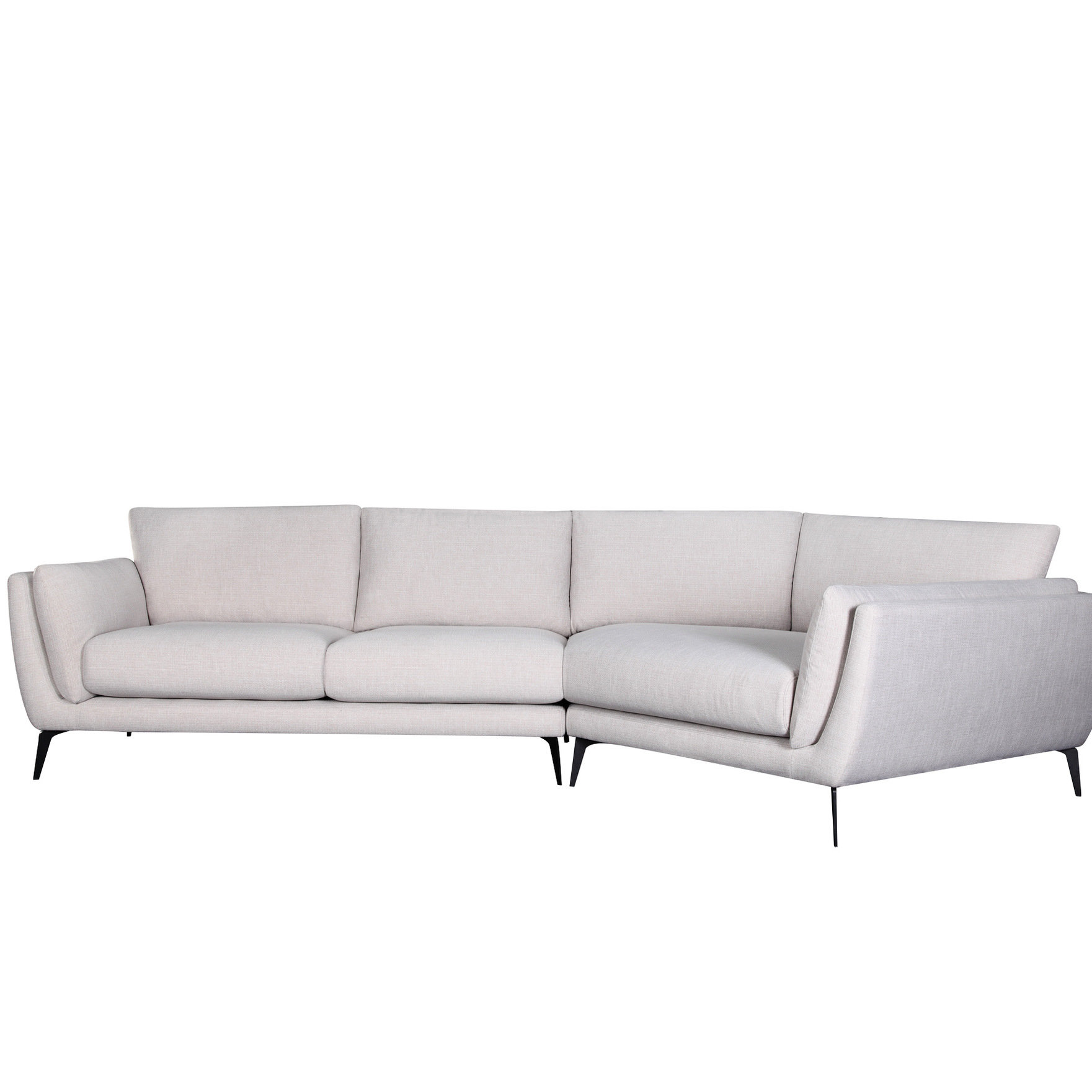 Hokku Designs Sectional With Warm Grey Upholstered , 137.62 In Depth ...