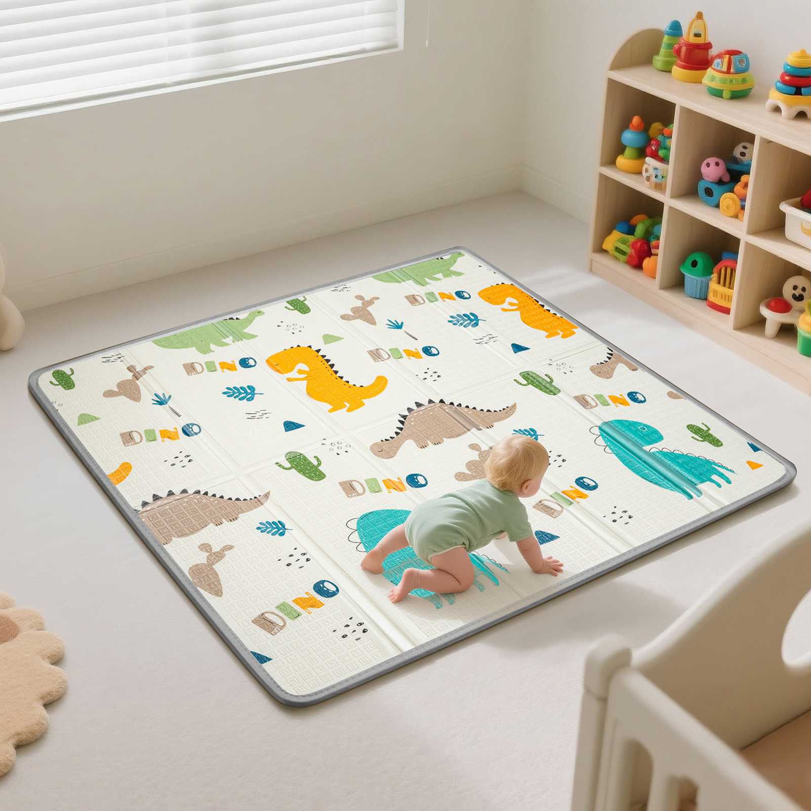 PIGLOG Foldable Baby Play Mat, PIGLOG Waterproof Playmats for Babies ...