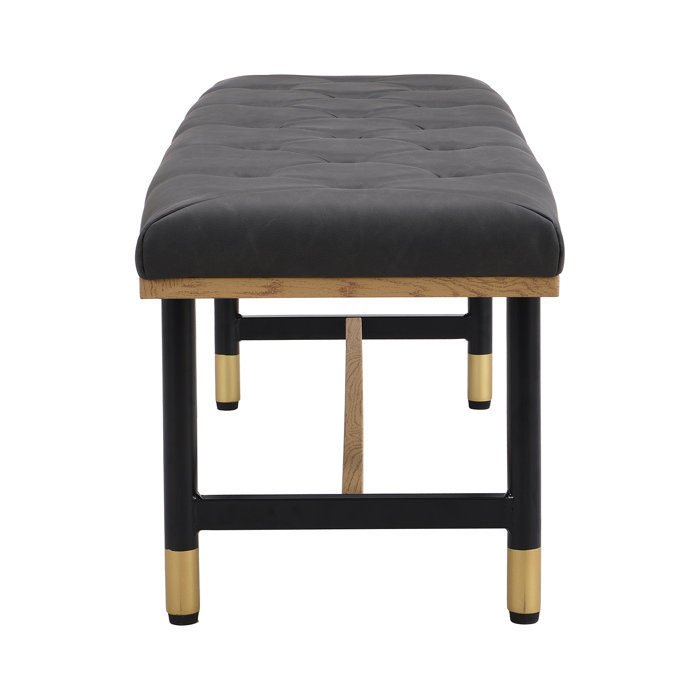 Ebern Designs Makayla Faux Leather Upholstered Bench | Wayfair
