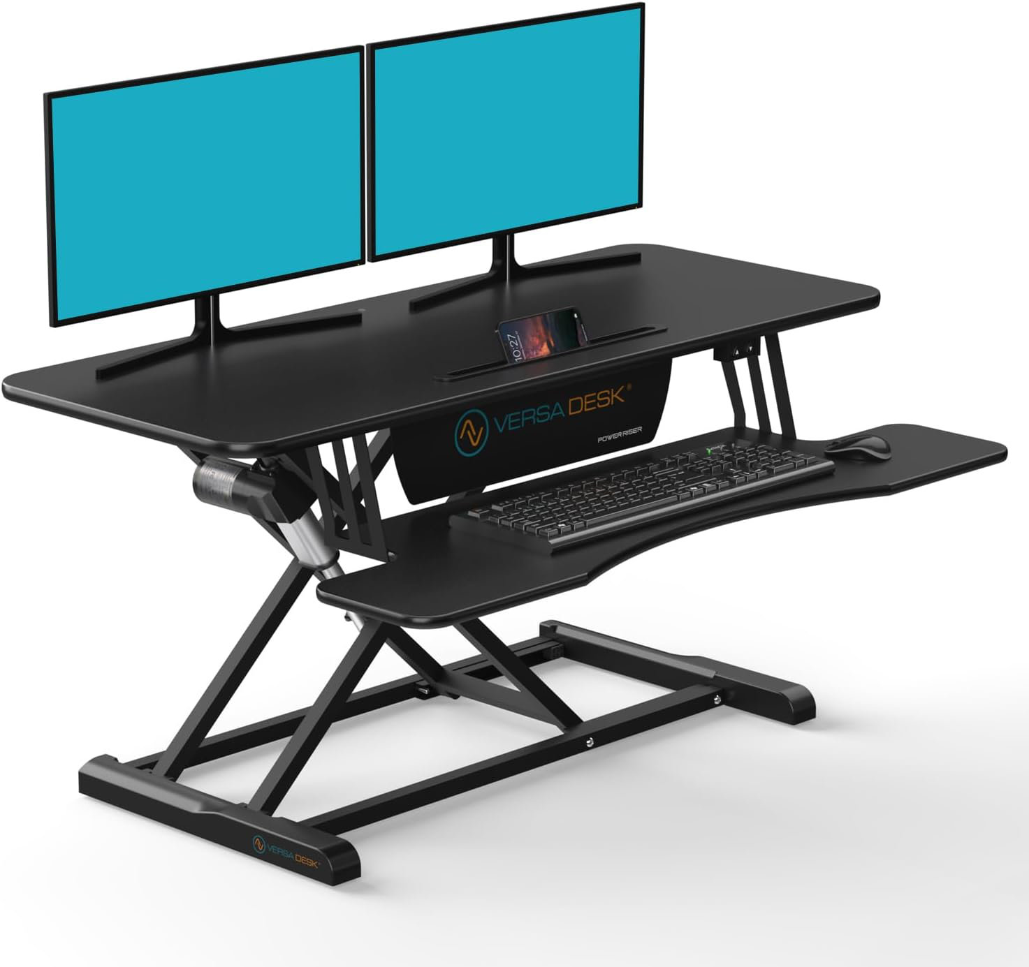Inbox Zero Marecz 40" Standing Desk Converter, Power Riser Electric ...