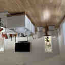 AllModern Saria Reclaimed Pine Round Modern Hourglass Bistro Dining ...