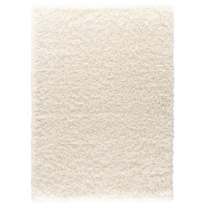 17 Stories Solid Colour Machine Woven Cream Area Rug & Reviews ...