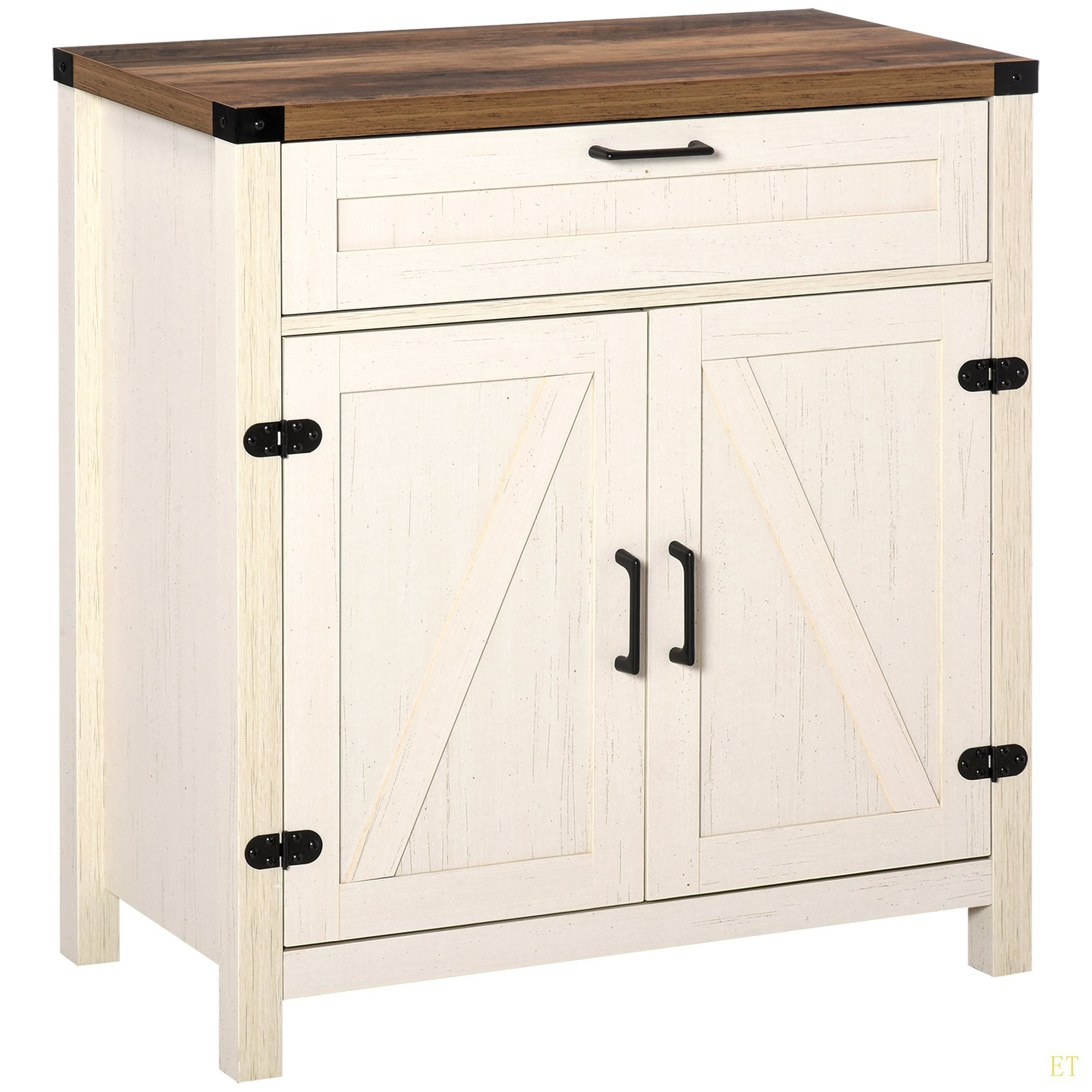 Ophelia & Co. Farmhouse Sideboard Buffet Cabinet, Rustic 2 Barn Doors ...