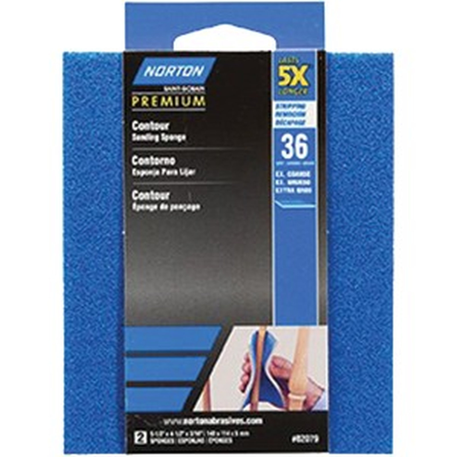 FixtureDisplays Norton 82079 36 Prosand Contour Sanding Sponge (2Pk ...