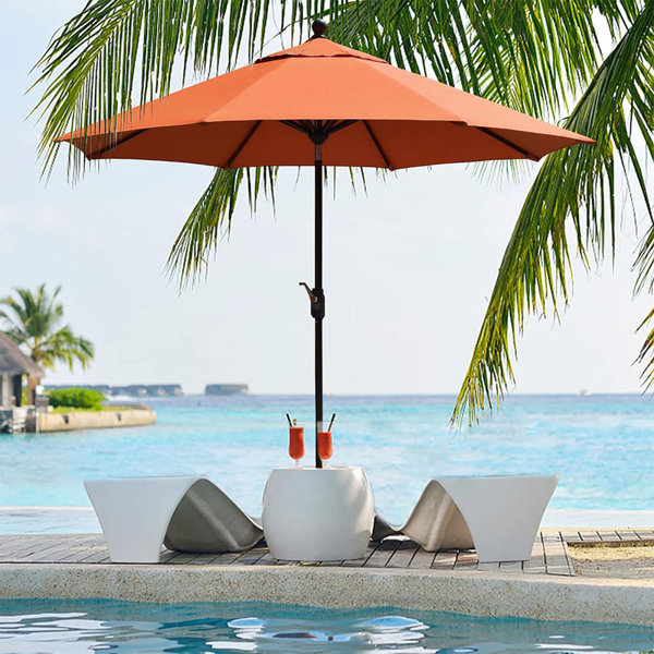 Hokku Designs Non-Fading 9Ft Round Patio Umbrella, Outdoor Table ...
