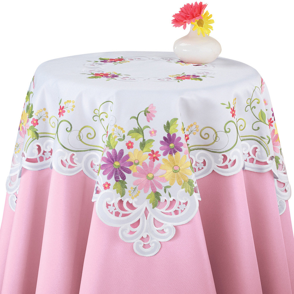 August Grove Madrona Floral Square Table Topper - Wayfair Canada