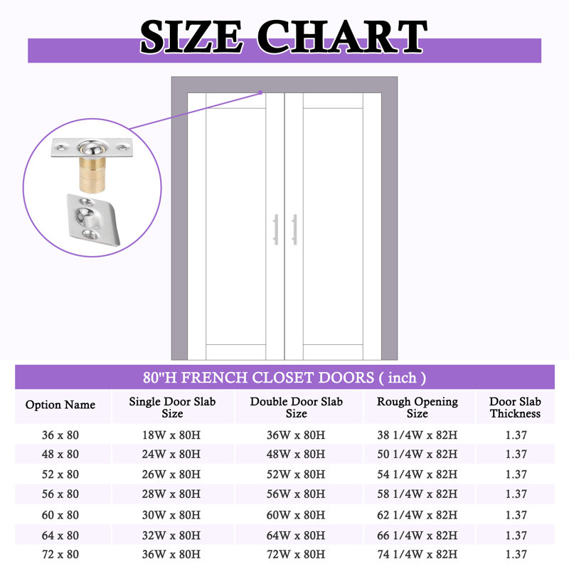 single closet door width