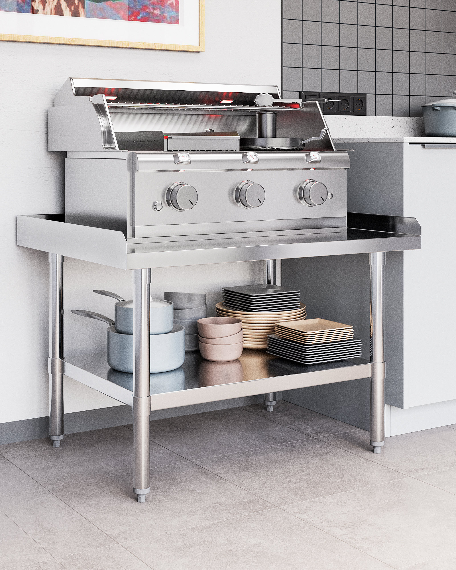 RIEDHOFF Stainless Steel Equipment Stand | Wayfair