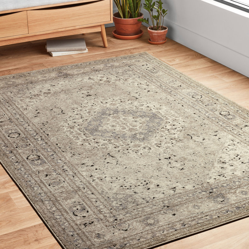 Williston Forge Mahfuze Oriental Sand/Ivory Area Rug & Reviews | Wayfair