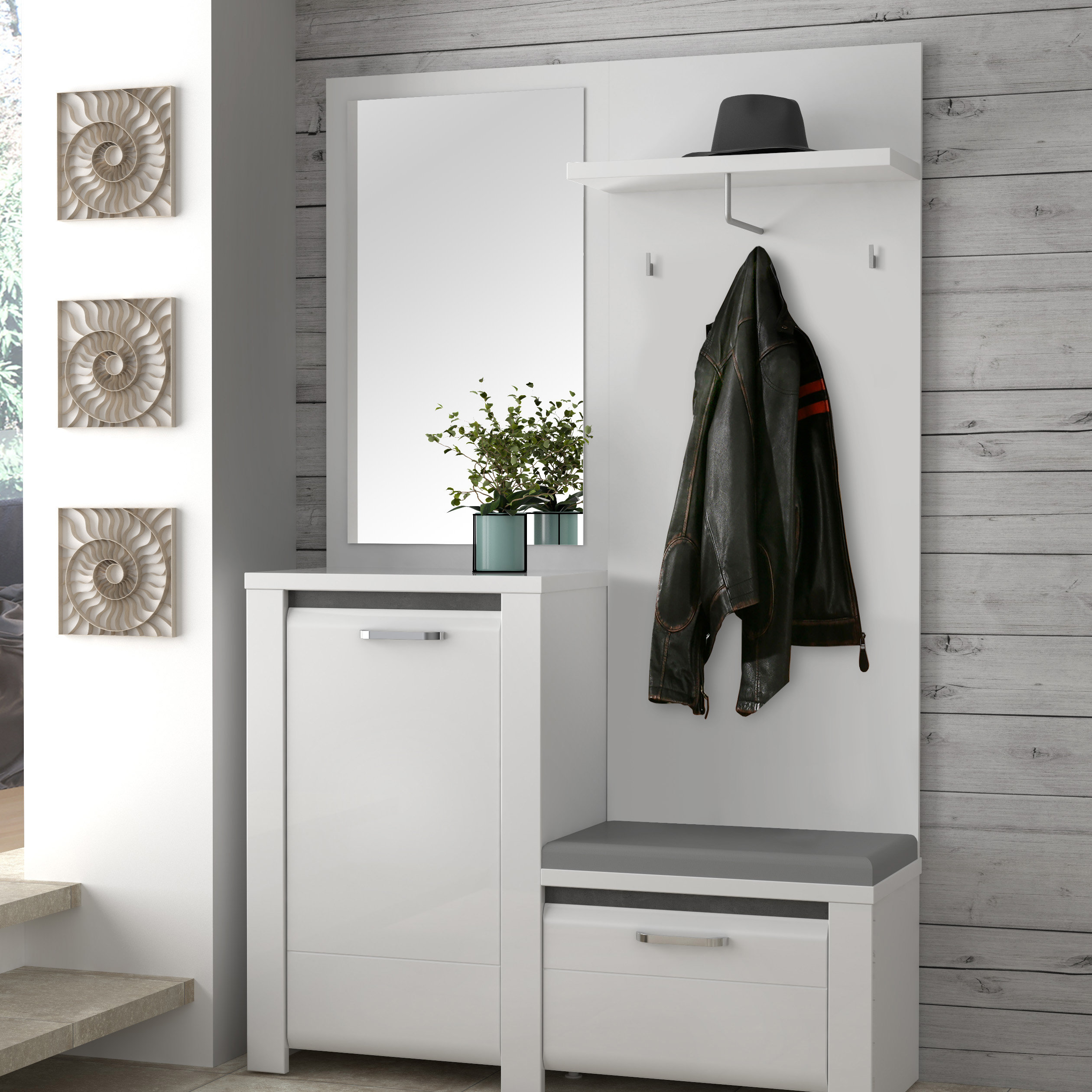 Ivy Bronx Aaru Hall Tree with Shoe Storage & Reviews | Wayfair.co.uk