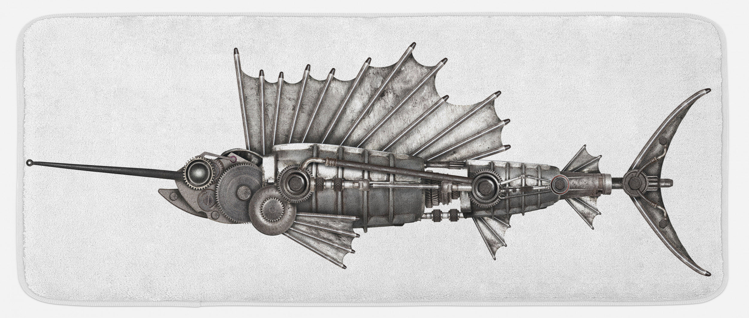 East Urban Home Steampunk Kitchen Mat | Wayfair