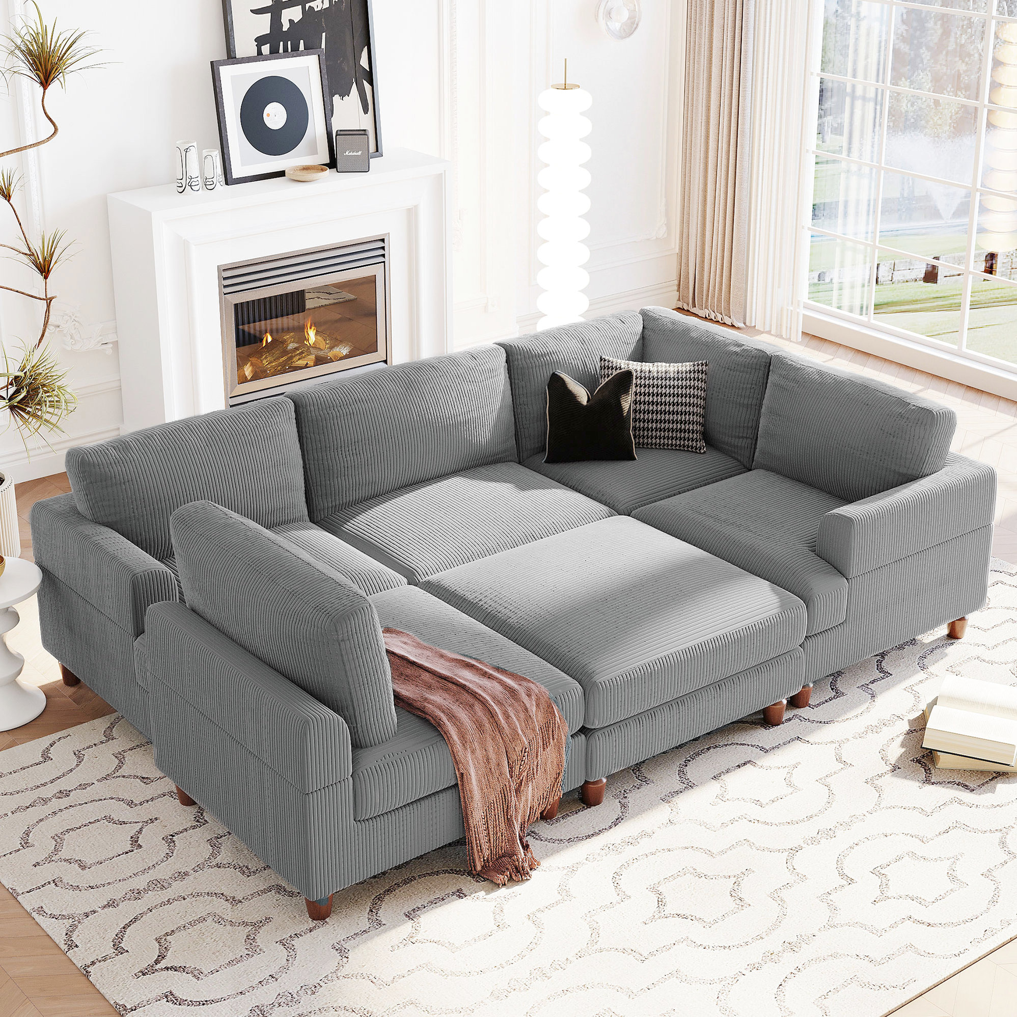 Lark Manor™ Ustyle Sectional Couch, Exceptional Durability, 5 - 6 Seat ...