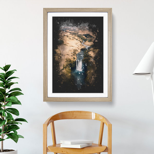 East Urban Home The Skogafoss Waterfall in Iceland - Picture Frame ...