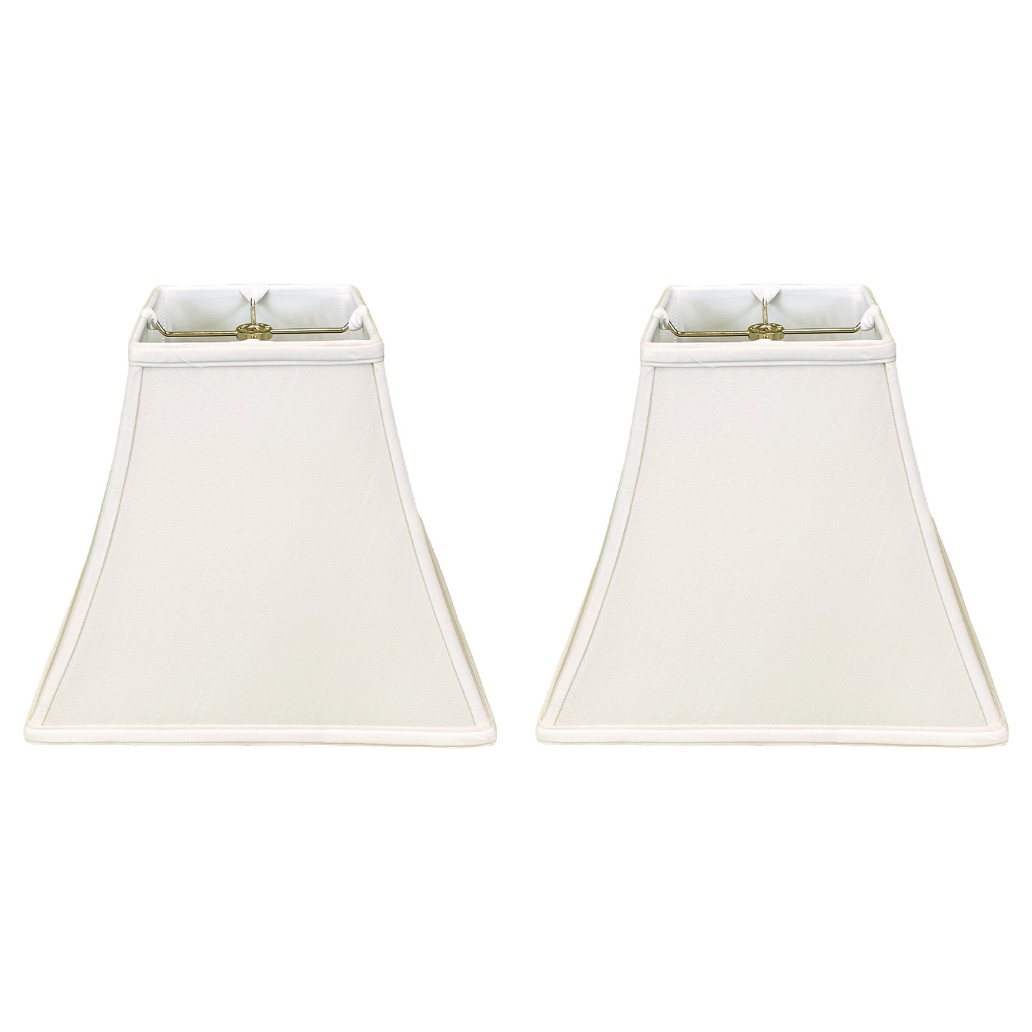 Rosdorf Park Square Bell Lamp Shade, Beige, 6" X 12" X 10.5", Set Of 2 ...