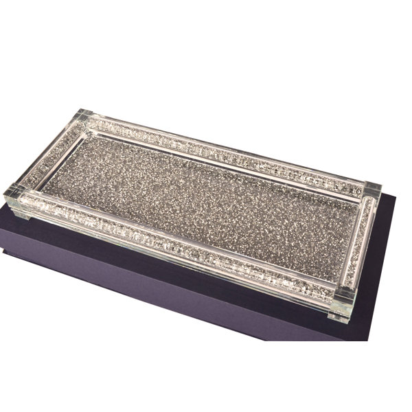 Mercer41 Ambrose Exquisite Large Glass Tray In Gift Box & Reviews | Wayfair