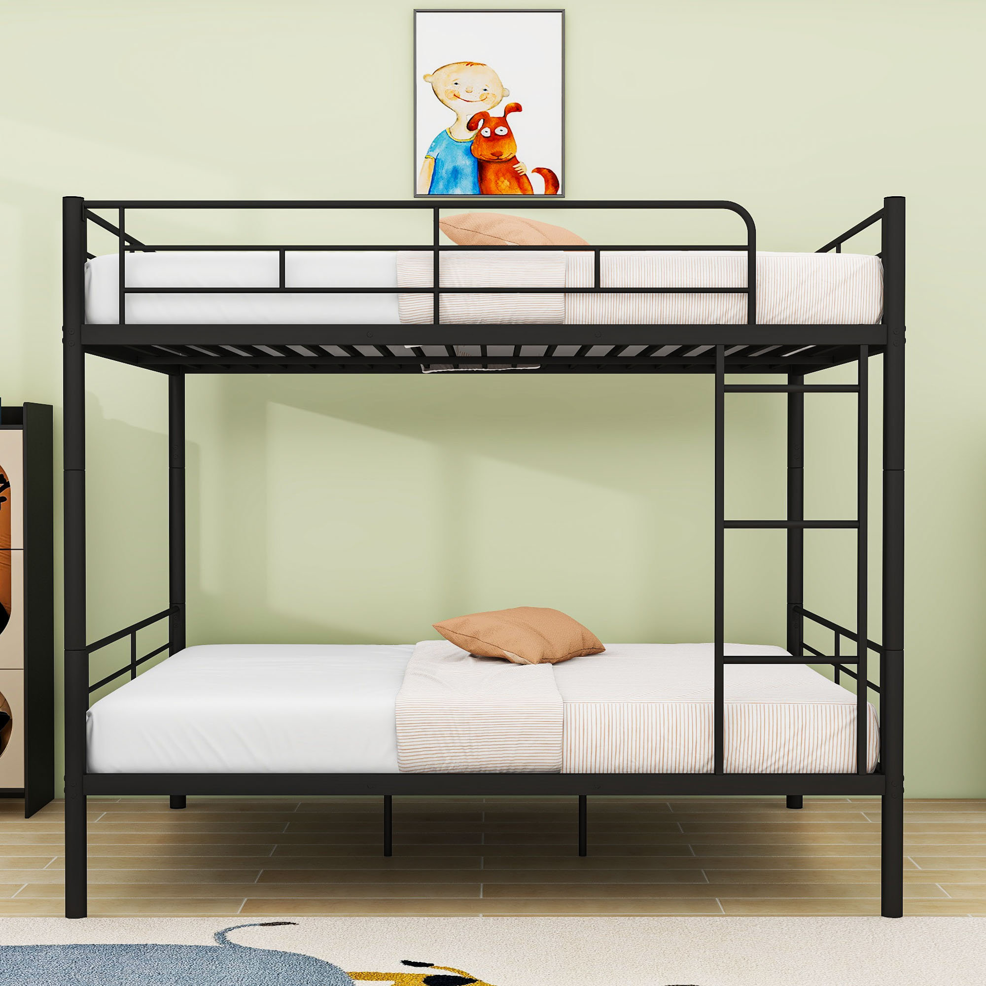 Isabelle & Max™ Full Over Full Metal Bunk Bed With Center Legs ...