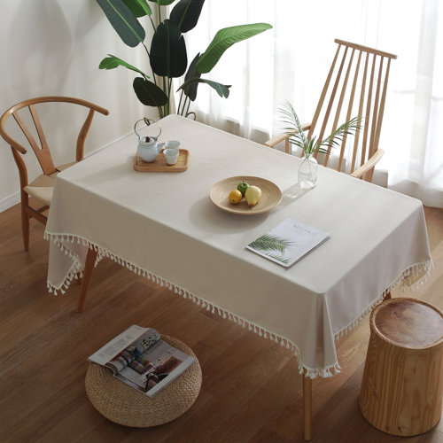 August Grove® Mujdat Rectangle Cotton Tablecloth & Reviews | Wayfair