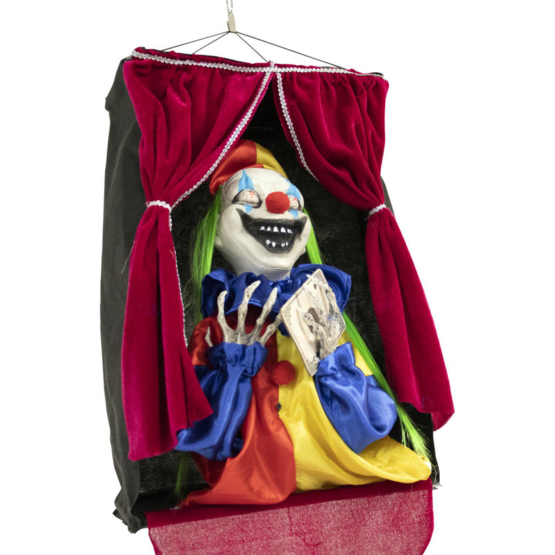 Haunted Hill Farm Hanging Clown Prop with Lights and Sound & Reviews ...