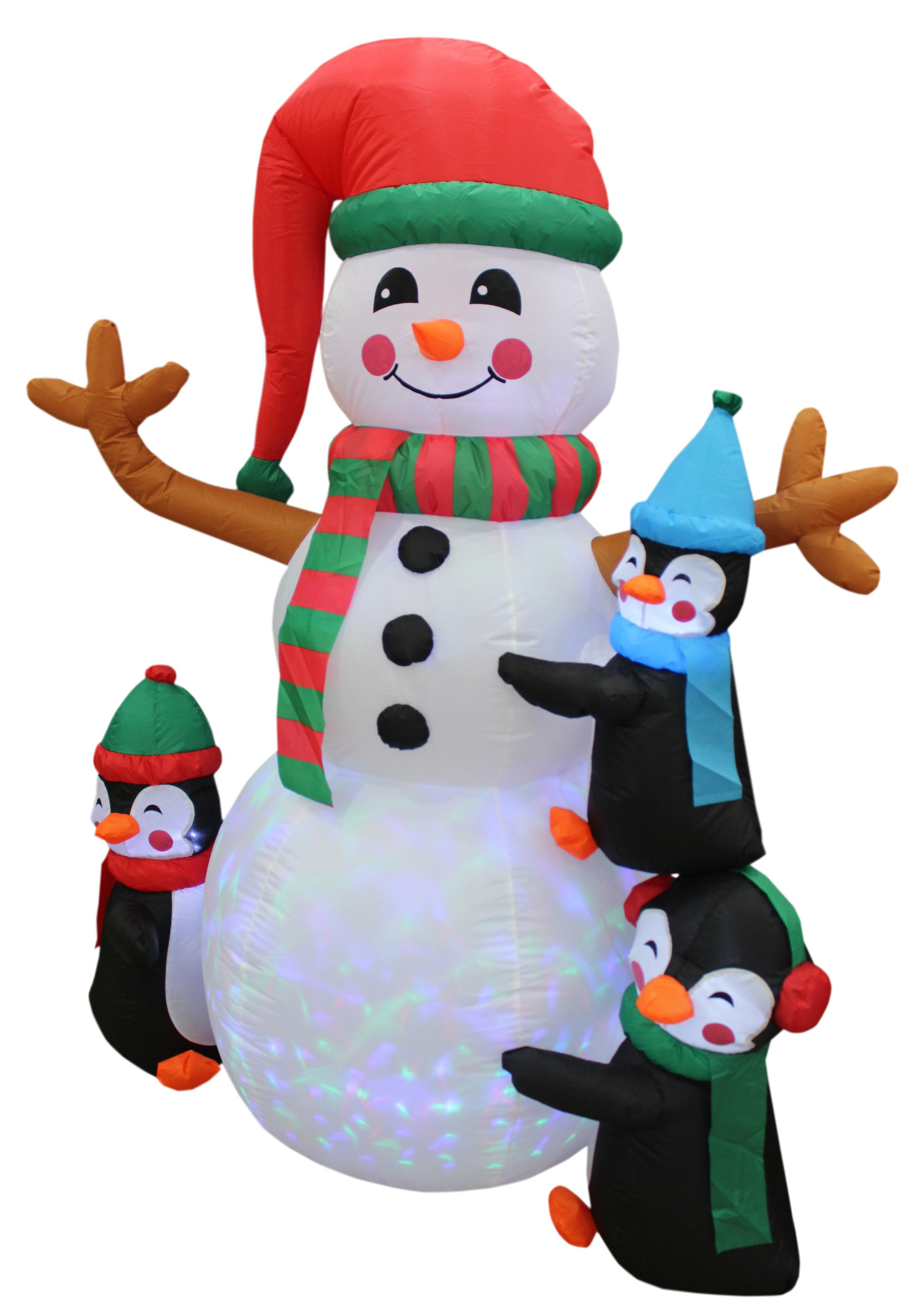 The Holiday Aisle® 6 Foot Tall Lighted Christmas Inflatable Three Cute ...