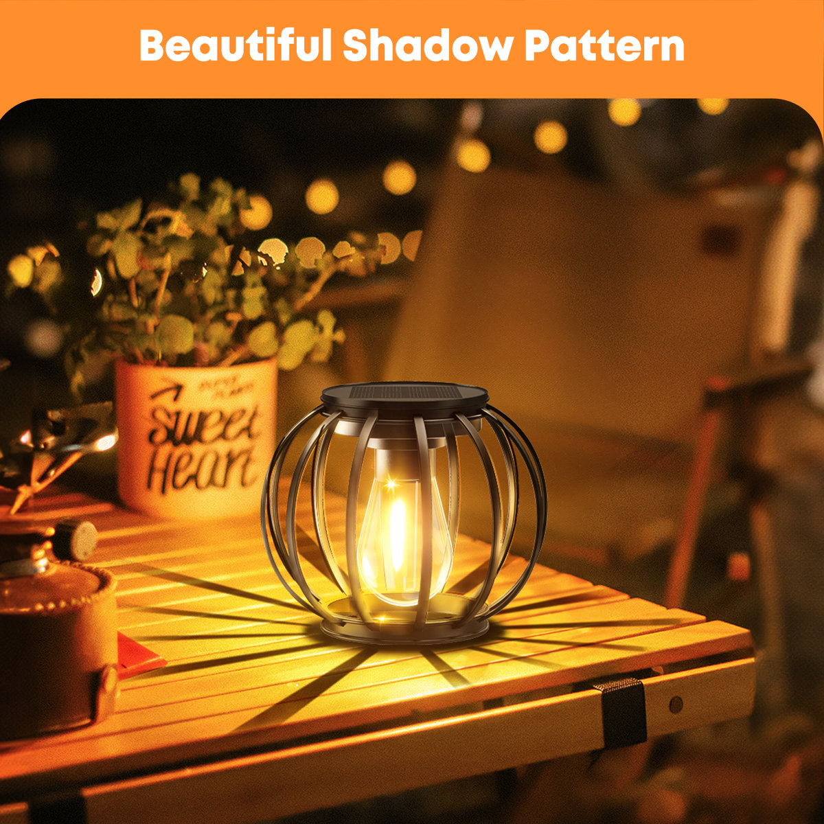 LETMY 12.5" Solar Powered Integrated LED Outdoor Lantern & Reviews ...